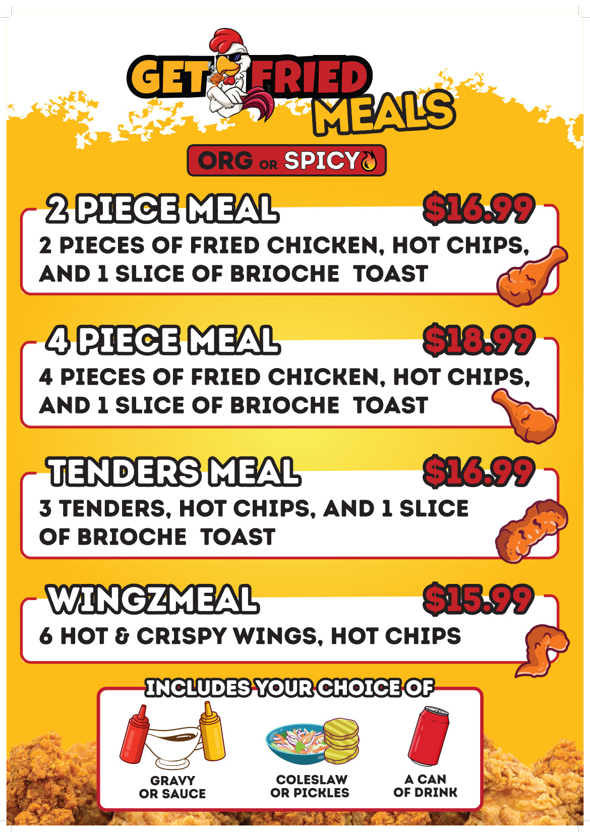 Menu – Get Fried Australia