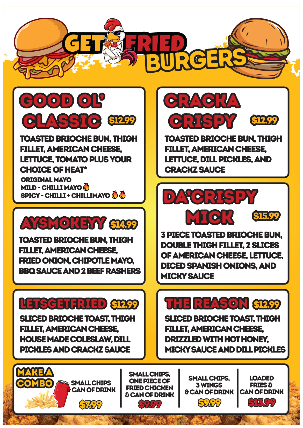 Menu – Get Fried Australia