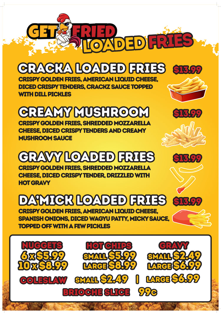 Menu – Get Fried Australia